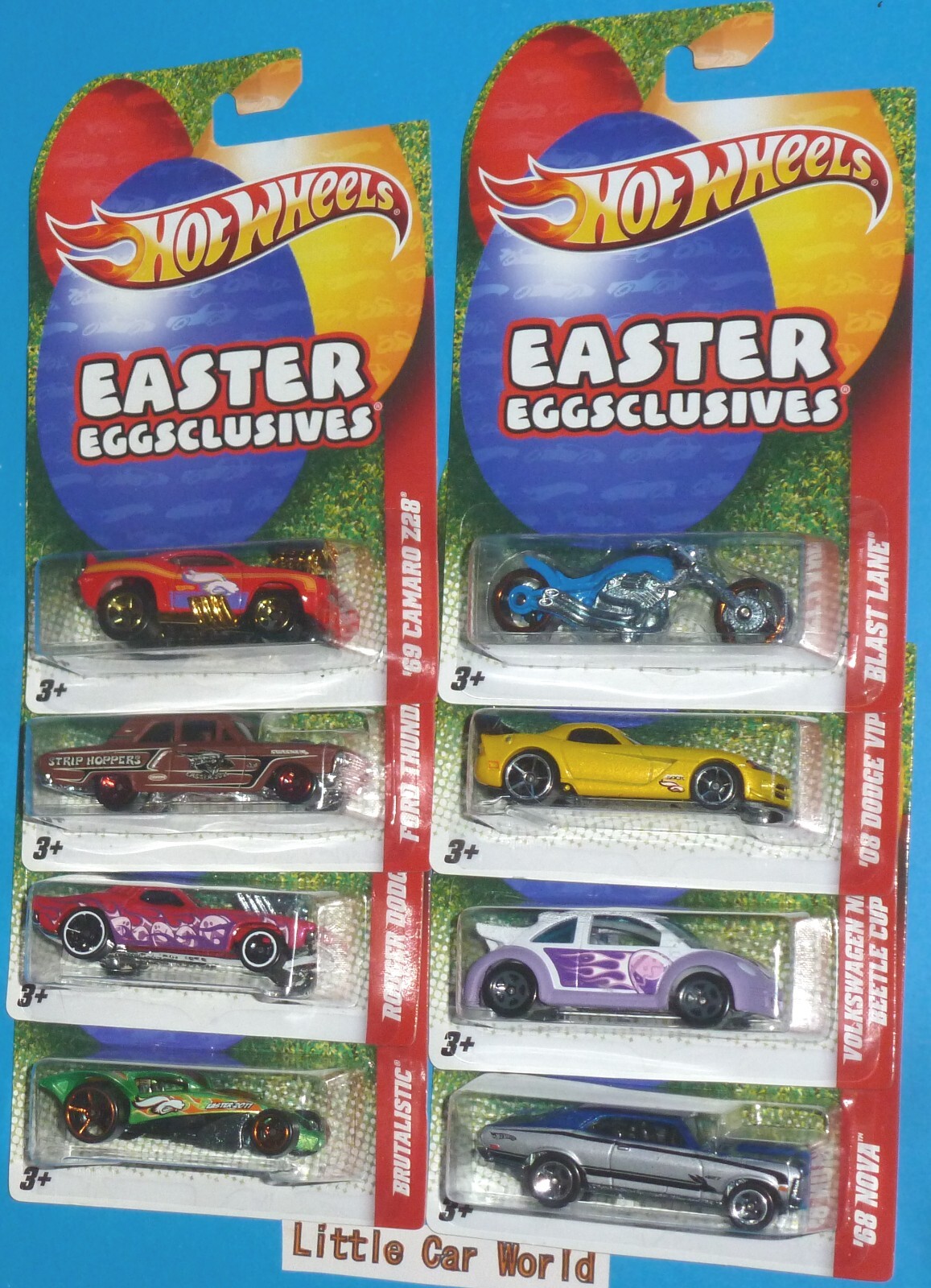 2011 HOT WHEELS Easter Eggsclusives Set of 8 VW Z28 Dodger Viper Nova ...
