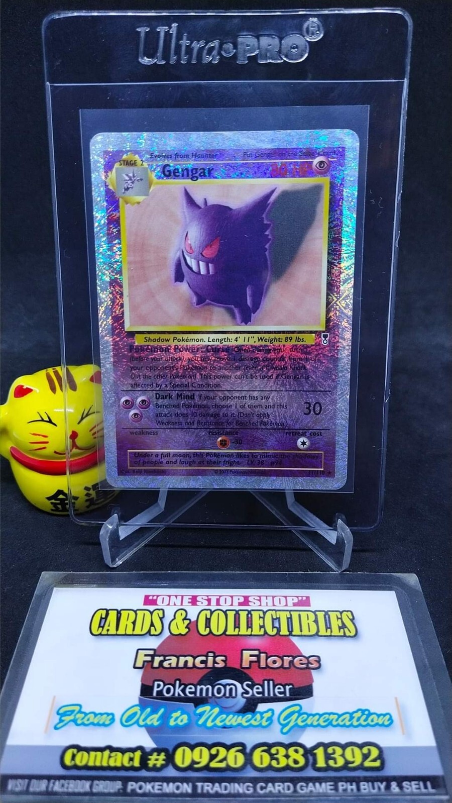 Pokemon Card - GENGAR #11 - REVERSE FOIL (LEGENDARY COLLECTION) YR 2002 ...
