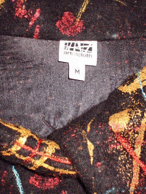 ArTsY Lagenlook ART OF CLOTH Rose Corrick Handpainted Sweater Jacket M ...