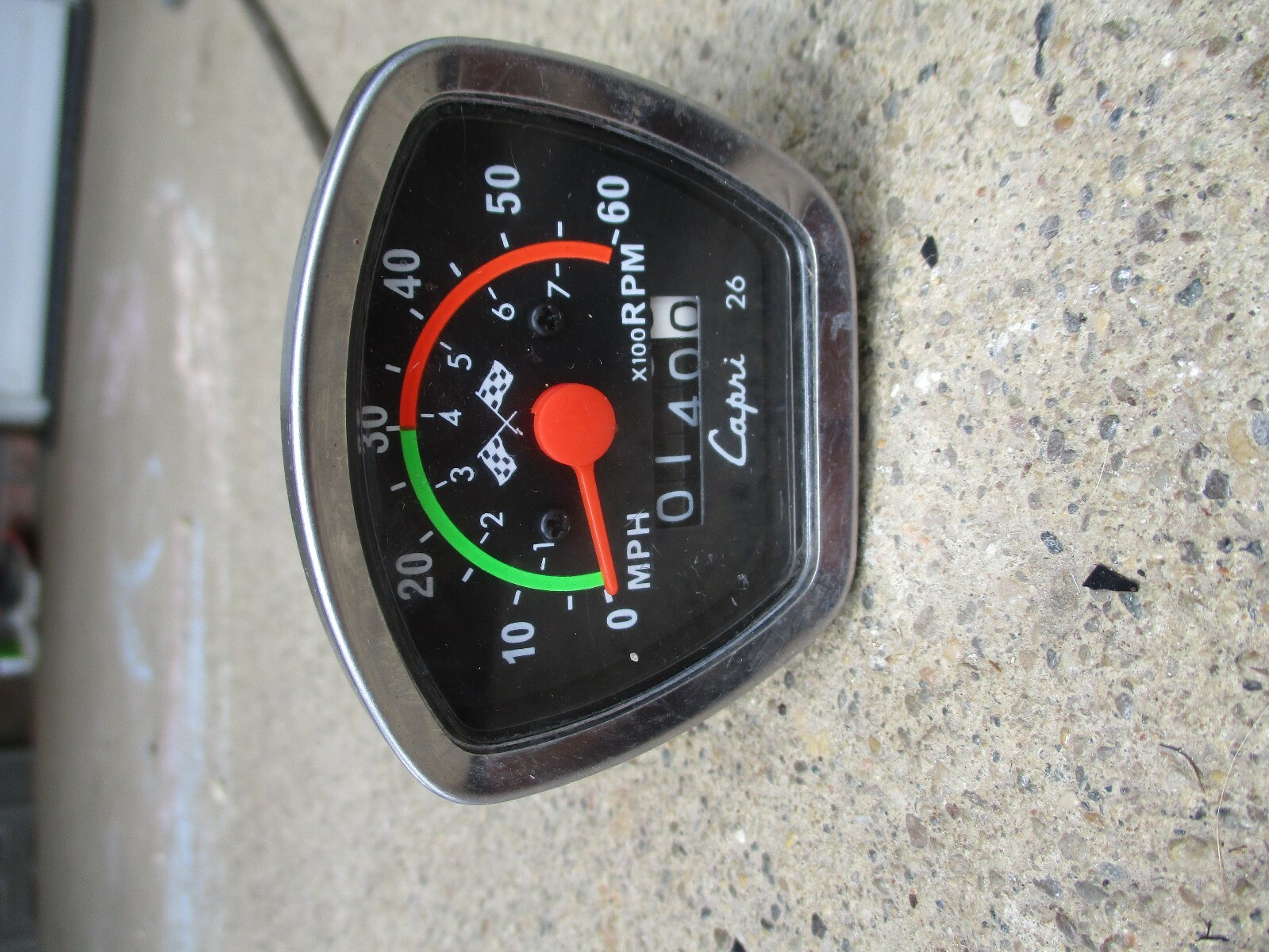 Vintage Capri Moped Speedometer Up To 60mph 140 MILES ON THE ODOMETER ...