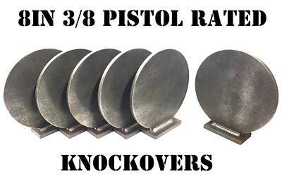 Steel Shooting Targets - 8in Knock-overs - NRA Metal Knock-down Pistol ...