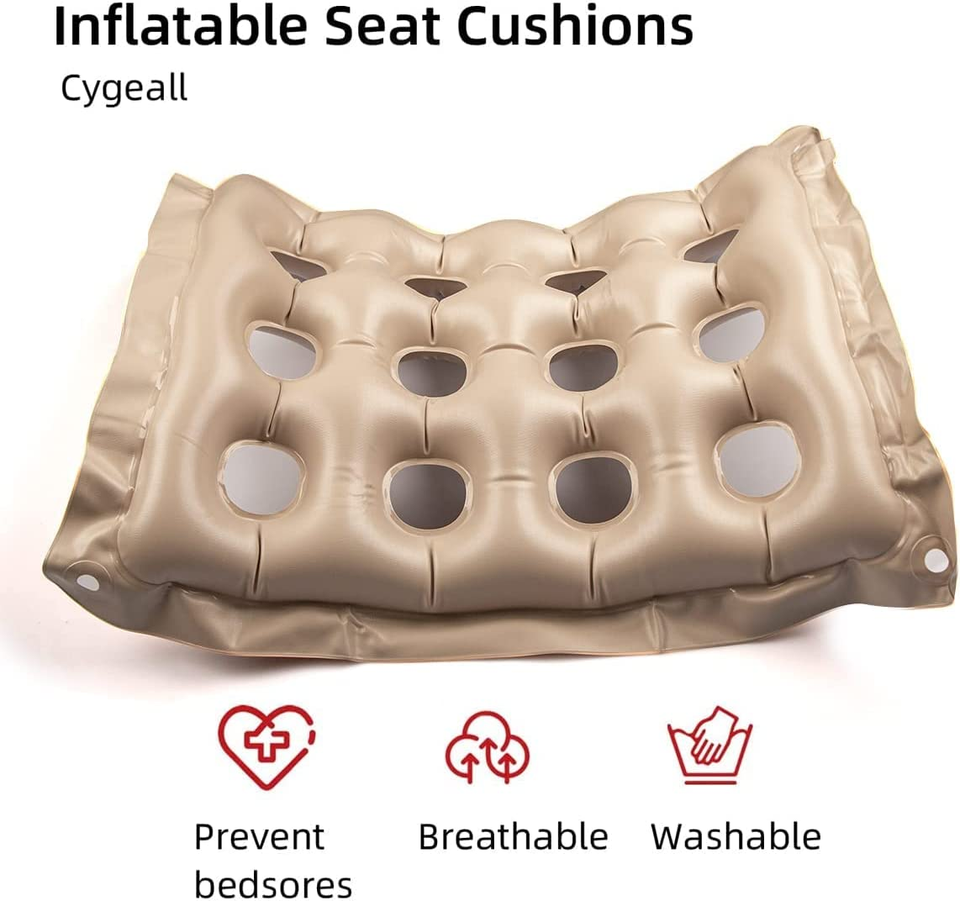 Inflatable Seat Cushions for Pressure Relief, Wheelchair Waffle Pads ...
