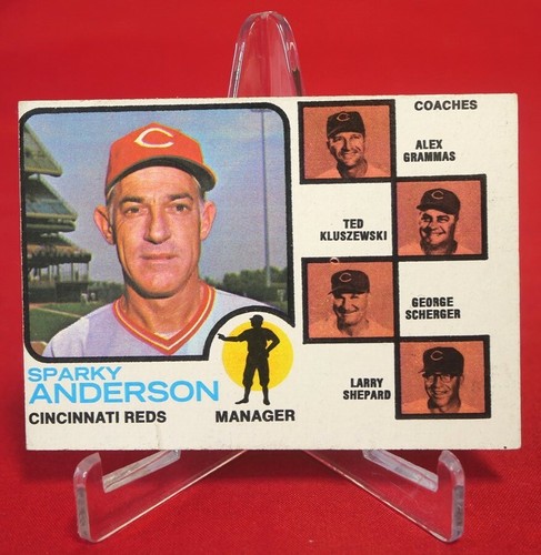 Sparky Anderson 1973 TOPPS Baseball Card #296 VG | eBay