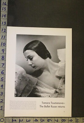 1934 TAMARA TOUMANOVA RUSSIAN PRIMA BALLERINA DANCER ACTRESS PHOTO ...