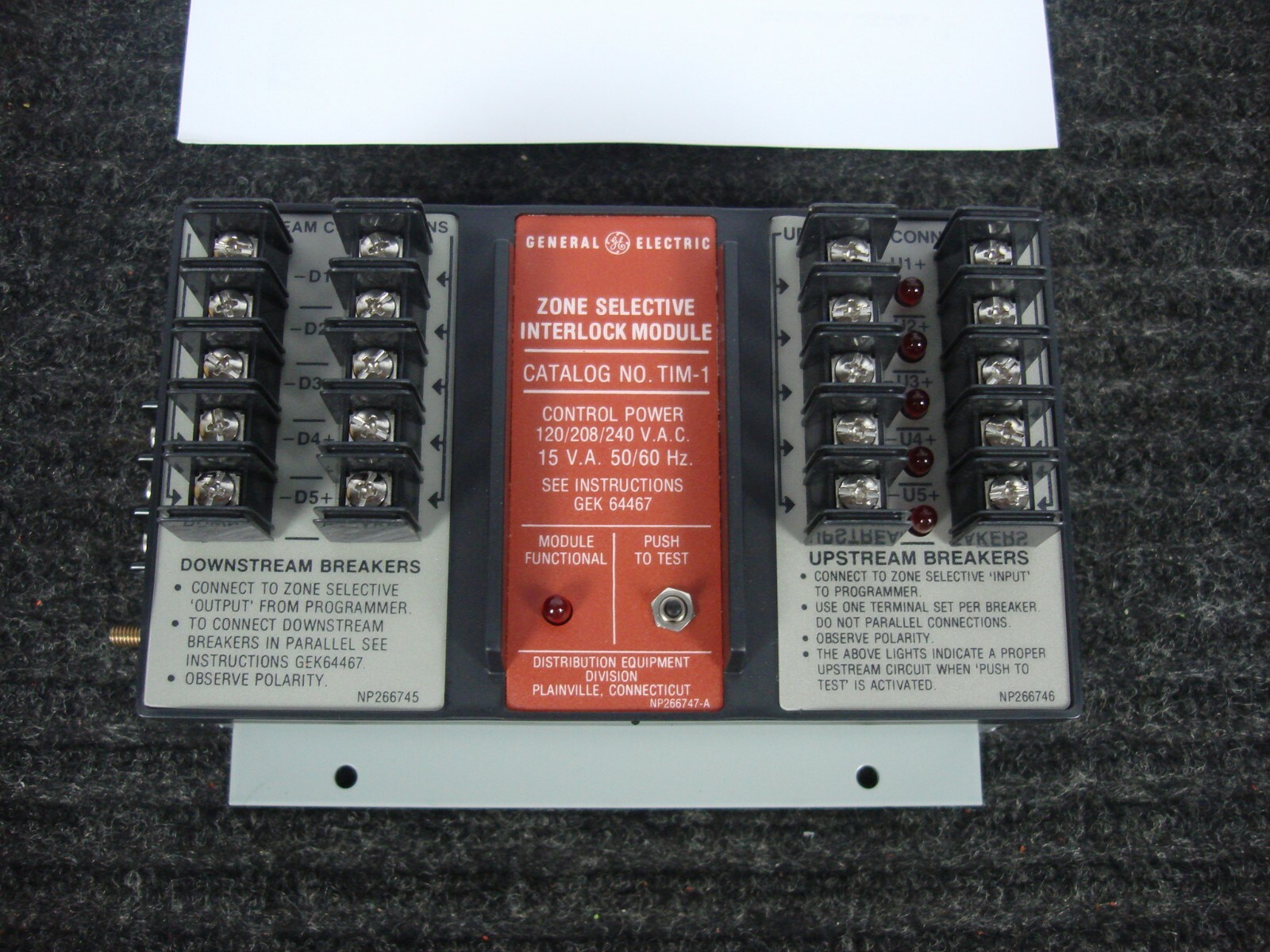 General Electric Tim-1 Zone Selective Interlock Module PLC Transfer ...