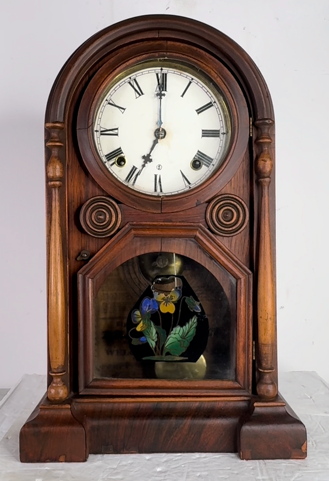 Vintage Welch Spring Co rosewood beehive clock Model Italian 2 Fully ...