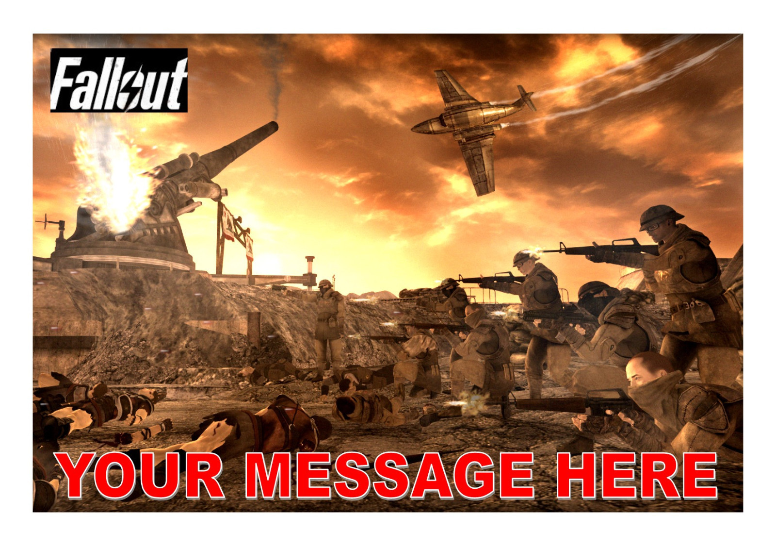 FALLOUT COMPUTER GAME A4 PERSONALISED CAKE TOPPER EDIBLE ICING SHEET ...