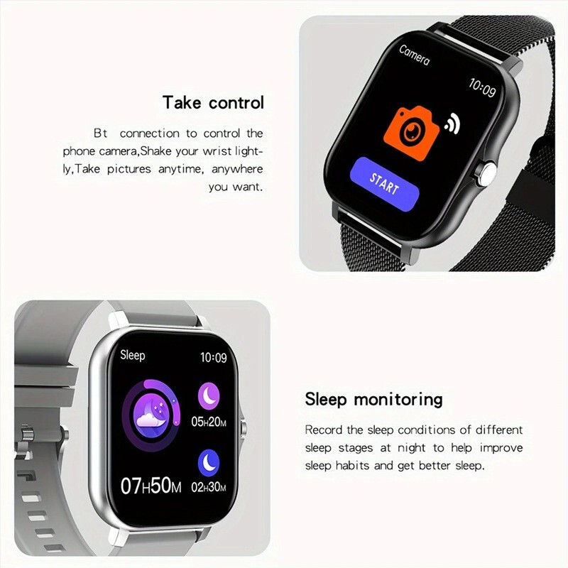 Smartwatch, iOS & Android,Waterproof, Multifunctional Silicone ...