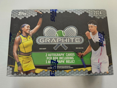 FAST SHIPPING 2 AUTOS 2024 Topps Graphite Tennis Factory Sealed Hobby ...