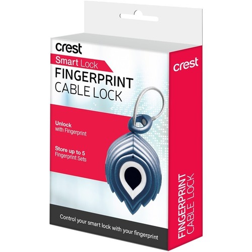 Crest SmartLock Fingerprint Cable Padlock USB Rechargeable Safety Lock ...