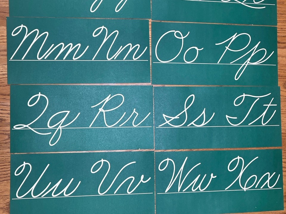 VTG Classroom Cursive Wall Cards Full Set Ideal School Supply #2294 ...