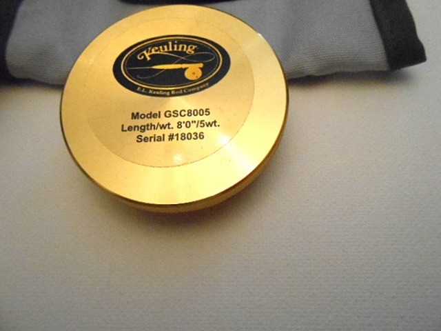 E.L. KEULING ROD COMPANY 8'0'' 5WT UPLOCKING 3PC CARBON FIBER FLY ROD ...