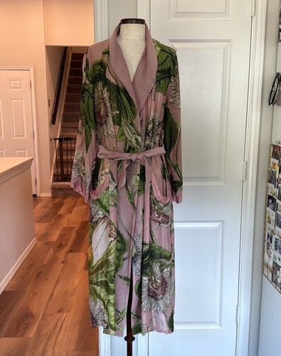 One Hundred Stars Royal Botanic Gardens Floral Robe One Size Coral ...