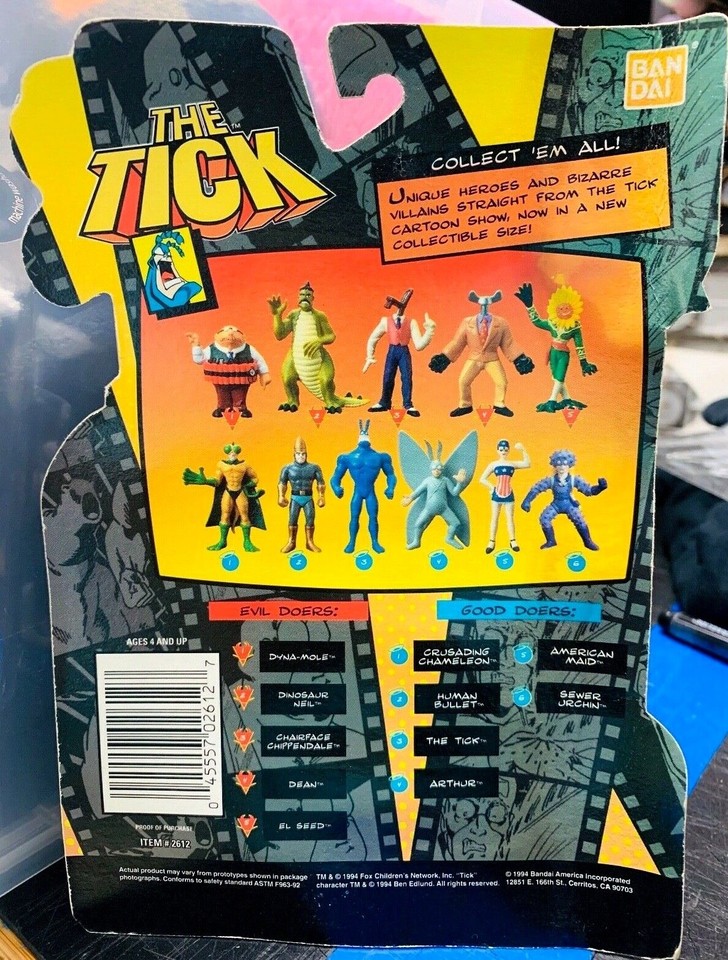The Tick Arthur Action Figure Collectible 2612 BANDAI 1994 NIB | eBay