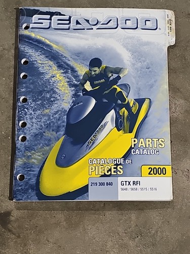 Sea-Doo Parts Manual Book Catalog 2000 GTX RFI 5648, 5658, 5515, 5516 ...
