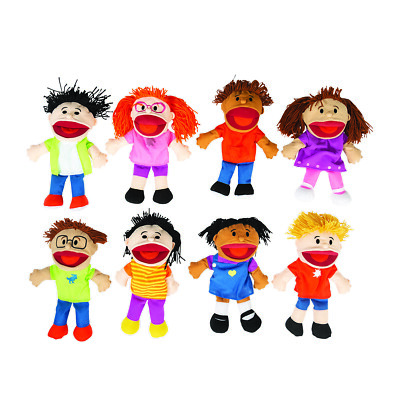 Happy Kids Hand Puppets Diversity Collection, Summer Camp, Plays, 14 ...
