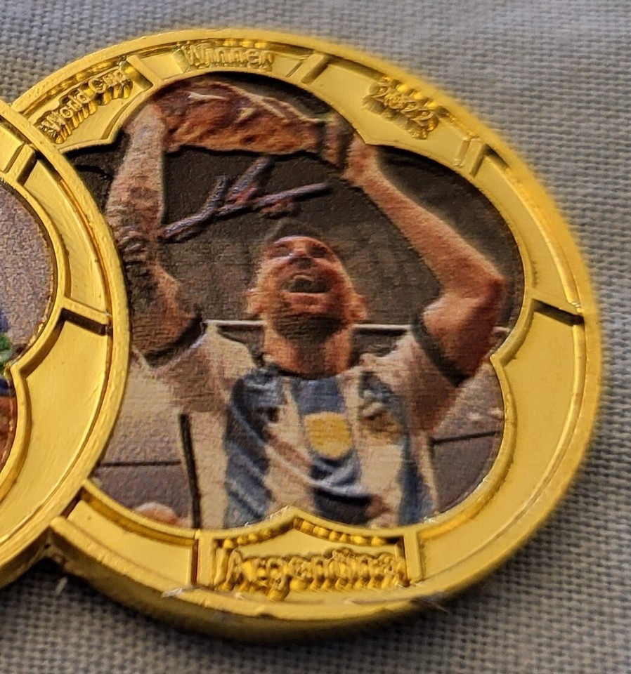 Pele Gold Coin 3 World Cup Winner Brazil Signed Messi Mbappe Club USA ...