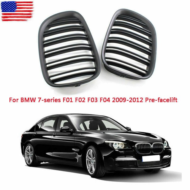 Pair Front Bumper Kidney Grille For BMW F01 F02 7-Series 09-12 ...
