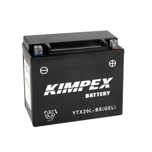 Kimpex Battery Maintenance Free AGM YTX20(L)-BS(GEL) OEM# BTY-YTX20-LB ...