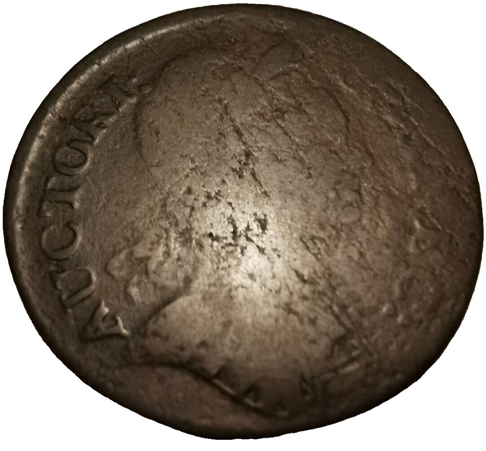 1785 US CONNECTICUT 1/2 Penny Cooper Coin "Mailed Bust Right" M3.4-F.2 ...