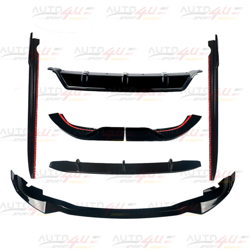 Fits 2019-23 BMW G05 X5 Front Lip Rear Diffuser Side Skirts Gloss Black ...