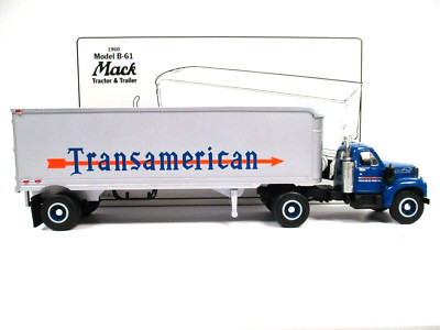 FIRST GEAR - TRANSAMERICAN 1960 MACK MODEL B-61 SEMI TRUCK / TRAILER ...