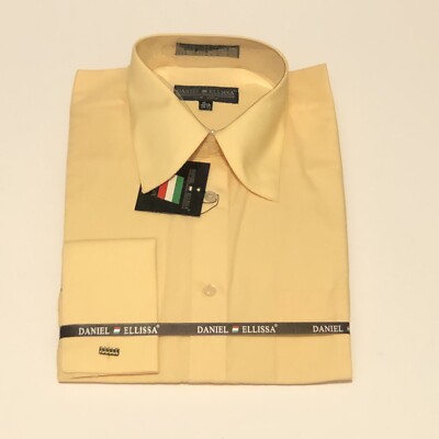 Daniel Ellissa NEW Men’s 15.5 YELLOW IN COLOR DRESS SHIRT SLEEVE 34-35 ...