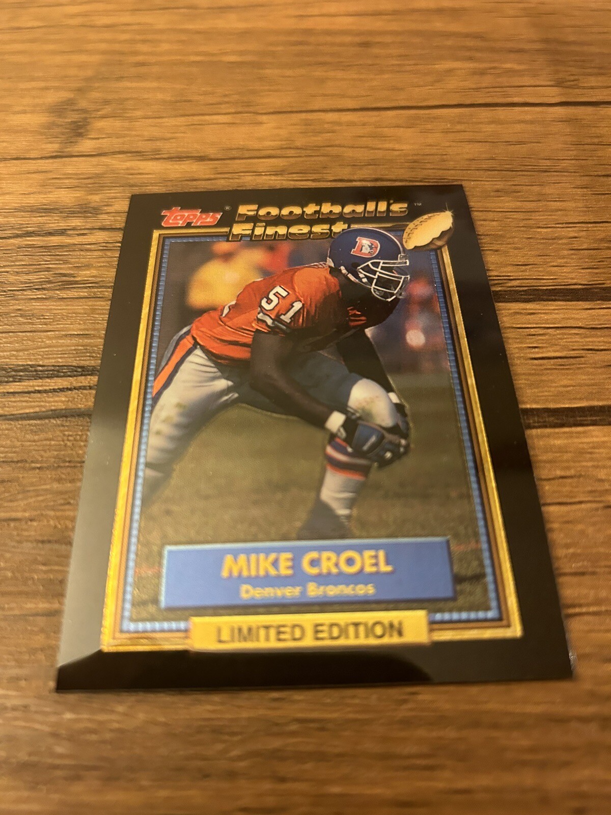 Mike Croel 1992 Topps Finest NFL Football Trading Card# 5 NM+ Free ...