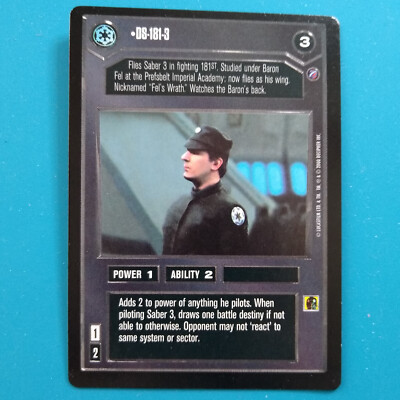 DS-181-3 Star Wars CCG SWCCG Death Star II Authentic PL TIE Pilot 181st ...