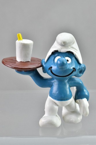 The Smurfs Waiter Server Smurf Schleich Vintage Peyo 2" | eBay
