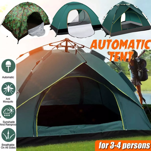 Portable Camping Tent 2-3 Person Automatic Instant Pop Up Tent for ...