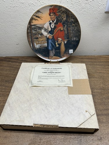 THE GREAT CHIEFS OF CANADA~ !st Ed. Chief Joseph Brant Collector Plate ...