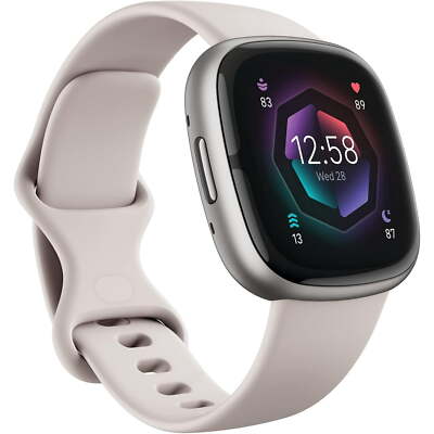 Fitbit Sense 2 Advanced Health and Fitness Smartwatch S&L Bands, Silver ...