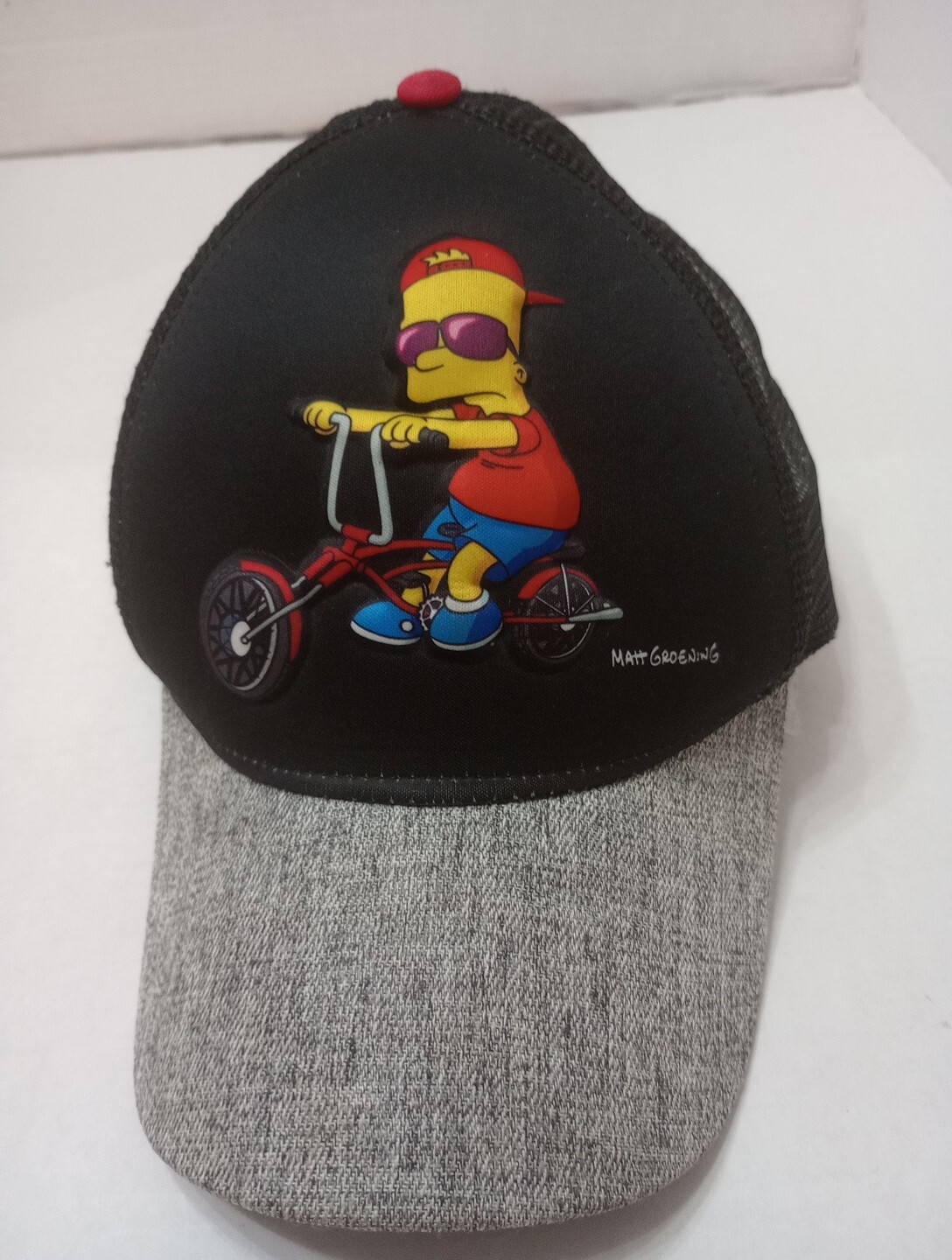 Bart Simpson Ride Fast Fall Hard 3D Mesh Trucker Snap… - Gem