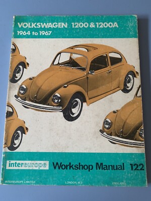 VINTAGE VOLKSWAGON 1200&1200A 1964-67 INTEREUROPE WORKSHOP MANUAL A/F ...