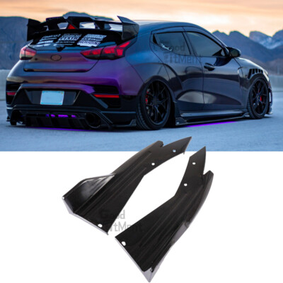 For Hyundai Veloster N Car Rear Bumper Lip Diffuser Splitter Canard ...