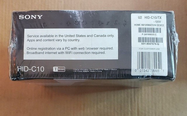 Sony Dash Personal Internet Viewer HID-C10, 7in - Black for sale online ...