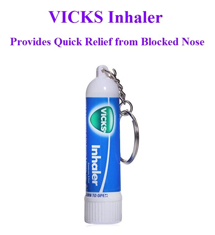 VICKS Inhaler Nasal Stick with KEYRING Congestion Cough Cold Blocked ...
