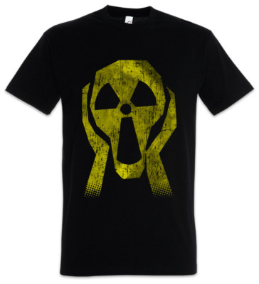 Radioactive Face T-Shirt Radiation Caution Danger Nuclear Power Screm ...