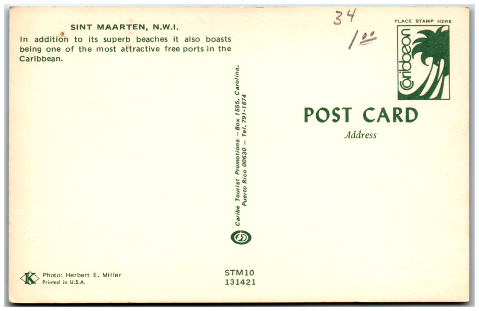 Postcard Beach Scene St. Maarten | eBay