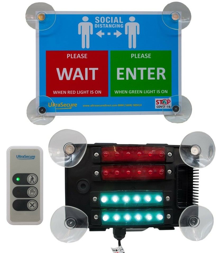 Glass Mounting Shop Entry Traffic Light Kit with Wireless Intelligent ...