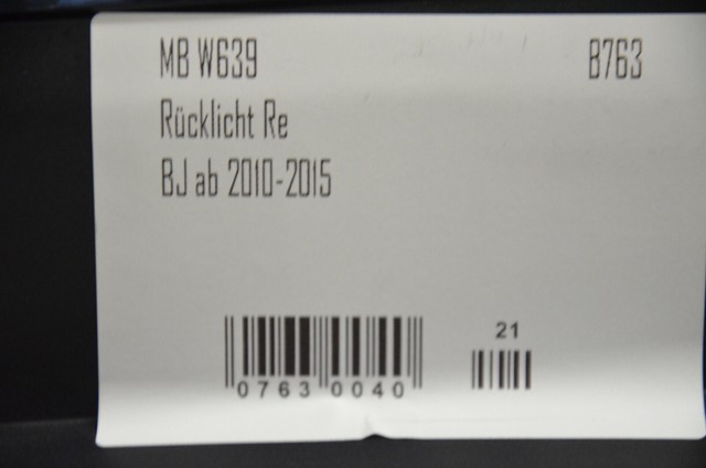 Rückleuchte rechts MERCEDES BENZ VIANO W639 A6398201564 online kaufen ...