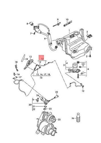 VW SKODA ARTEON SUPPLY LINE FOR REDUCTION AGENT 3Q0131983M ORIGINAL NO ...