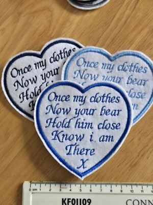 Embroidered Memory Bear Patch/memory Cushion Patch Sew On SPECIAL OFFER ...