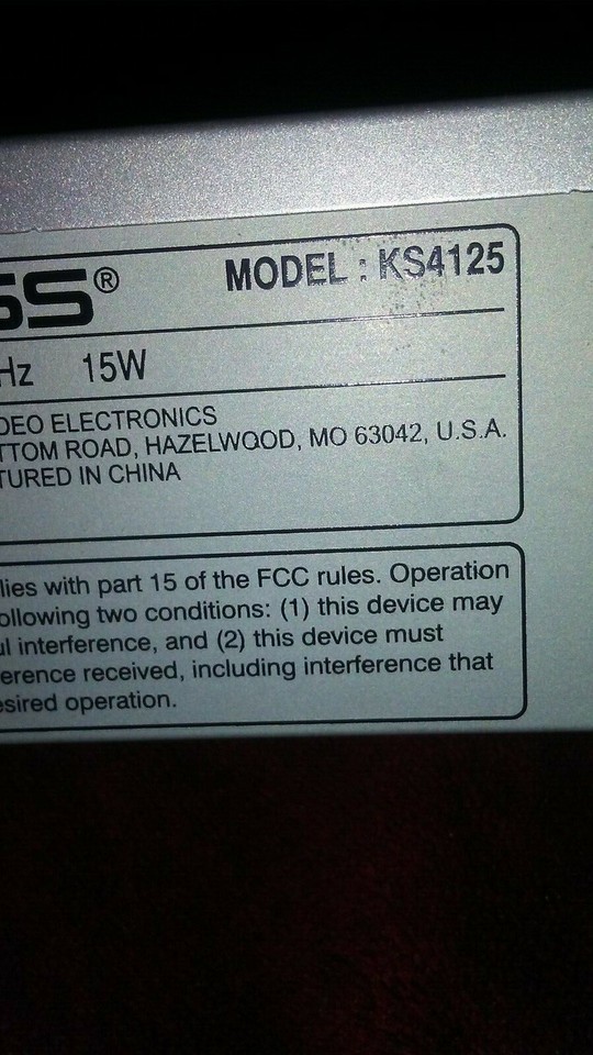 Koss DVD Player ks4125 | eBay