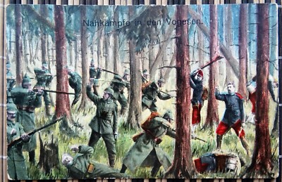 WWI. Hand to Hand Combat in Vosges. German Patriotic Art Postcard | eBay