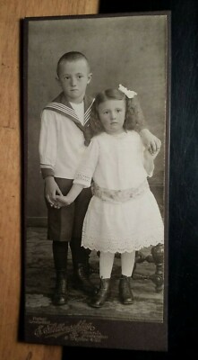 2 Kinder - Junge & Mädchen CDV E. Silberschlag Demmin & Treptow an der ...