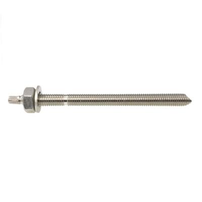 M10 x 130mm Stainless A4-70 G316 Chisel Point Chemical Anchor Stud Bolt ...