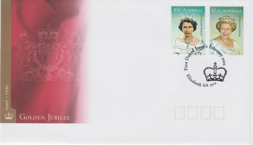 Australia 2002 Queen Elizabeth II Golden Jubilee (1952-2002), Pmk'd ...