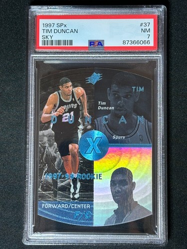 1997 SPx Sky Rookie RC Tim Duncan #37 PSA Graded Card Spurs SP HOF GOAT ...